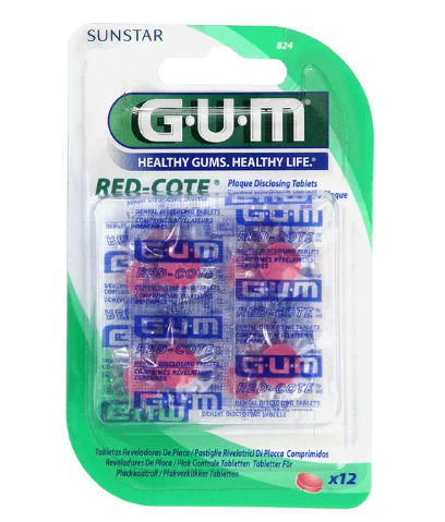 Gum Red Cote Plaque Disclosing Tablets X12 Double Pack 24 Tablets in t