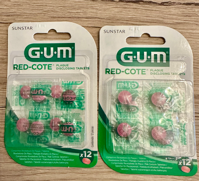 Gum Red Cote Plaque Disclosing Tablets Double Pack 2 x 12 Tablets