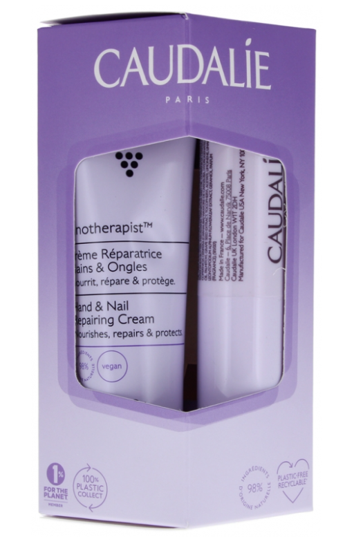 Caudalie Duo Vinotherapist Hand & Nail Repairing Cream 30ml + Lip Care