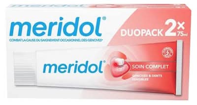 Meridol Toothpaste Complete Care Gums & Sensitive Teeth Lot of 2 x 75m