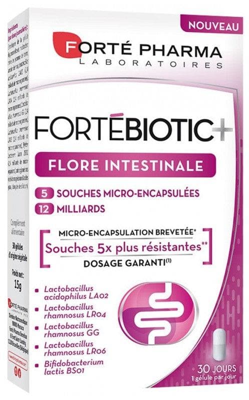 Forté Pharma FortéBiotic+ Intestinal Flora 30 Capsules